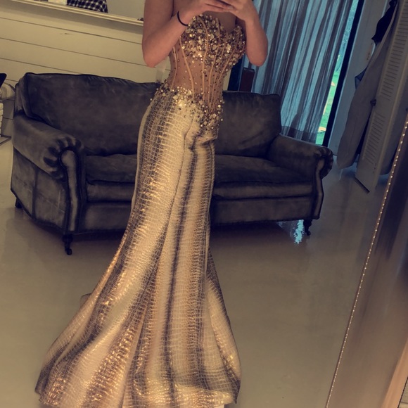 Jovani | Dresses | Snake Skin Jovani Prom Dress | Poshmark
